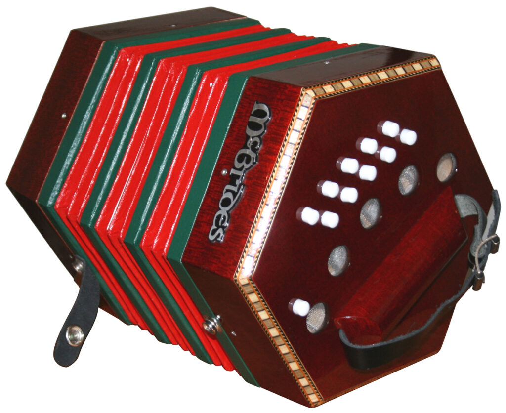 McBrides 2-Row Concertina | Wood Finish